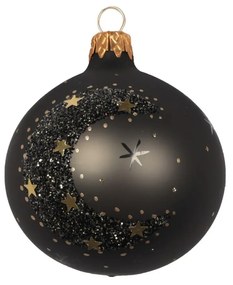 Vánoční baňka skleněná, ø 7 cm, černá
