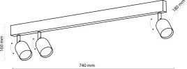 LED Bodové svítidlo TOP 3xGU10/10W/230V černá