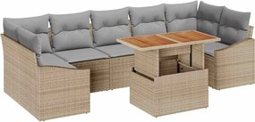 Sada zahradních pohovek 8 ks Beige a šedá 3349804
