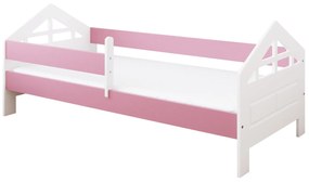 BabyBeds Dětská postel ALA Velikost postele: 180x80 cm, Barevné provedení: Růžová, Úložný prostor: Ne, bez úložného prostoru Bílá