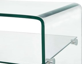 vidaXL Konferenční stolek čirý 98 x 45 x 31 cm tvrzené sklo [284745]