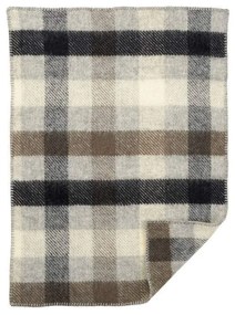 Vlněný dětský pléd Gotland baby grey 65x90, Klippan Švédsko Šedá