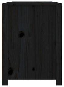 Odkládací skříňka černá 100x40x54 cm masivní borové dřevo,  821778