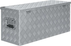 Hliníkový box 90,5 x 35 x 40 cm stříbrný 142940