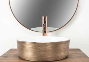Keramické umyvadlo REA SAMI rose gold kartáčované
