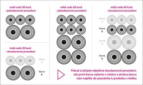 WALLVINIL Samolepky na zeď - Kroužky Barva: Zelená tmavá, Velikost: velká sada 60ks