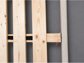 Béžová čalouněná dvoulůžková postel s roštem 180x200 cm Noira Slim - II. jakost – Bonami Selection