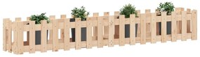 Vyvýšený záhon plotový design 200x30x30 cm masivní borovice,  832502