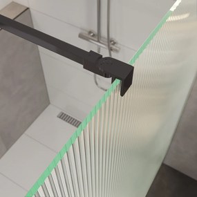 Mereo Mereo, Sprchová stěna WALK IN, Novea, black ALU, sklo Line, CK10600HBL