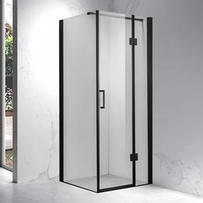 BPS-koupelny Čtvercový sprchový kout ZES KZ1390B BL 90x90 černá/transparent - bez vaničky