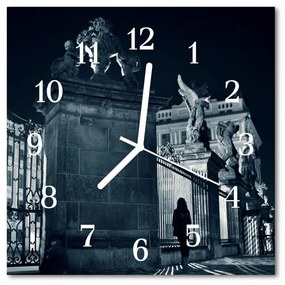 Nástenné skleněné hodiny Městské památky