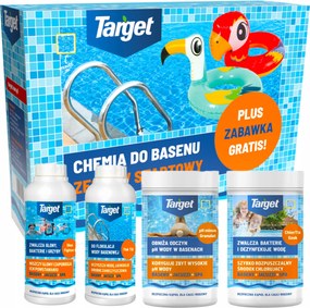 Set Target 4V1 Bazénová Chemie Šok Chlor Flock Ph Do Bazénu Jacuzzi Spa