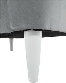 Křeslo ušák, světle šedá/bílá, RUFINO 3 NEW