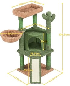 Škrabadlo pro kočky Yaheetech – 106,5 cm (266057651643)
