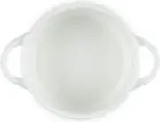 Le Creuset Mini hrnec s poklicí 10 cm bílá