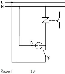ABB Classic tlačítko č.1/0S hnědá 3553-91289 H3 se signalizační doutnavkou