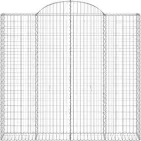 Klenutý gabionový koš 200 x 30 x 180/200 cm pozinkované železo 153489
