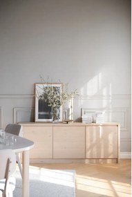 Komoda v dekoru dubu ve světle přírodní barvě 180x70x40 cm Melstone – Rowico