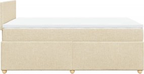 Box spring postel s matrací krémová 120x200 cm textil 3286645