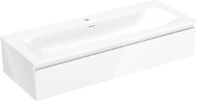 Mexen Orio, koupelnová skříňka 120 cm s umyvadlem Vela, 1 zásuvka, bílá lesklá, 91A10-12023-1-BF00-W23M00