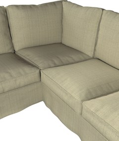 Potah na pohovku IKEA  Ektorp rohová barva béžová látka pletený vzor