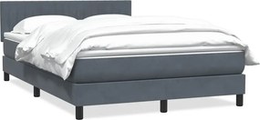 Box spring postel s matrací tmavě šedá 160x210 cm samet 3316408