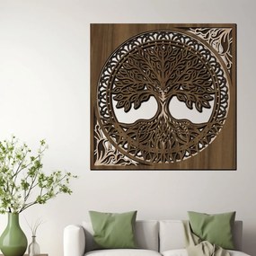 dřevo života Dřevěný strom ZÁZRAKŮ Zvolte rozměr (cm): 80x80, Zvolte barvu dekoru: Ořech-dub sonoma-wenge
