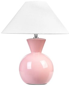 Keramická stolní lampa růžová FERRY Beliani