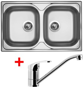 Set Sinks CLASSIC 800 DUO V matný + baterie PRONTO