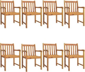 Zahradní židle 8 ks 56 x 55,5 x 90 cm masivní akáciové dřevo 3206274