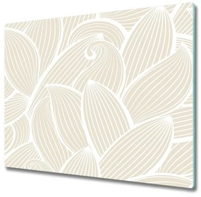 Skleněná krájecí deska Leaves pattern 60x52 cm