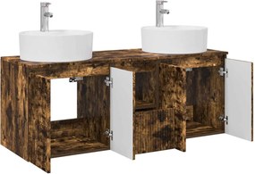 Sada koupelnových skříněk 3 ks Kouřový dub 49,5 x 44,5 x 65 cm 3405682