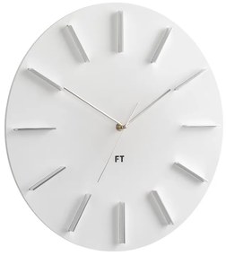 Designové nástěnné hodiny Future Time FT2010WH Round white 40cm