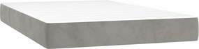 Box spring postel s matrací světle šedá 120 x 200 cm samet 3144321