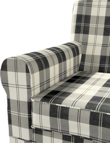 Potah na křeslo IKEA Ektorp Jennylund barva černá látka pletený vzor, vzorované