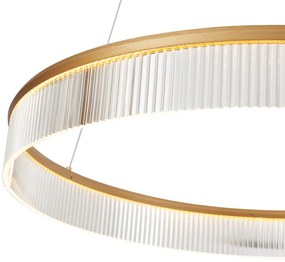 Moderní závěsné svítidlo mosazné 78 cm vč. LED s 3-stupňovým stmíváním - Anello Chandelier