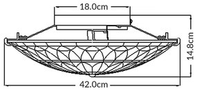 Elstead QZ-WEST-END-F - Stropní svítidlo Tiffany WEST 2xE27/75W/230V