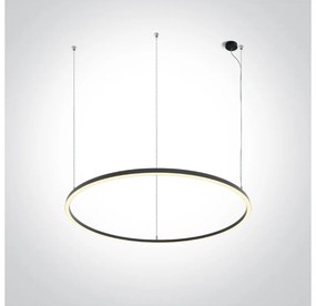 ONE Light 62156C/B/W závěsné LED svítidlo kruh, černé, 65W, 3000K, ø127cm, IP20