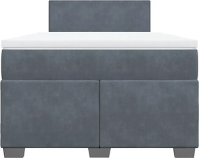 Box spring postel s matrací tmavě šedá 120 x 200 cm samet 3288577