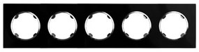 Elhard Skleněný pětirámeček Rondo Glass, černý RG3105B