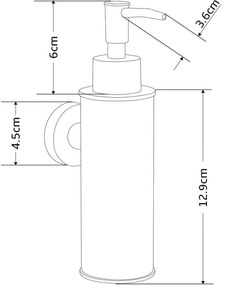 Mexen příslušenství, dávkovač mýdla kulatý, zlatý, 70622-50