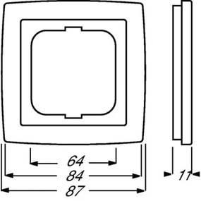 ABB Solo rámeček chromová lesklá 1754-0-4326 (1721-80G) 2CKA001754A4326