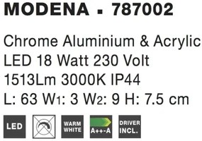 LED nástěnné svítidlo Modena 63