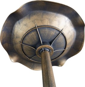 Outsunny Ptačí Fontána, Ptačí Krmítko ve Tvaru Lotusového Listu, rozměry Ø 50 x 71H cm Polypropylen Antický Bronz | Aosom