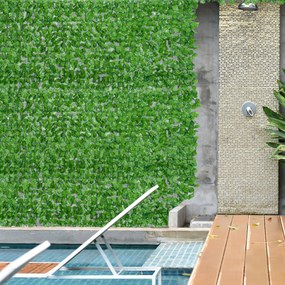 Outsunny Umělý živý plot Soukromí Živý plot Terasa Nástěnná dekorace Nástěnná dekorace Světle zelená 300 x 150 cm | Aosom