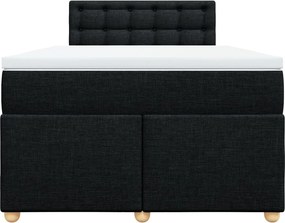 Box spring postel s matrací černá 120x190 cm textil 3286635