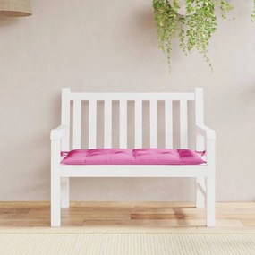 Poduška na zahradní lavici růžová 110 x 50 x 7 cm textil - Default Title