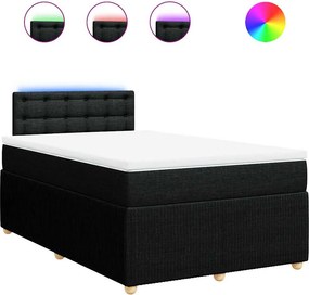 Box spring postel s matrací černá 120x190 cm textil 3289711