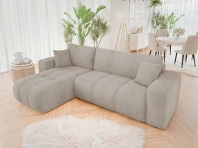 Rohová rozkládací sedačka Larow Boucle, Potah: Coral 75
