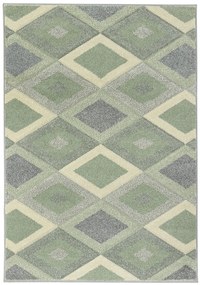Koberce Breno Kusový koberec PORTLAND 1505/RT4H, Zelená, Vícebarevné, 67 x 120 cm
